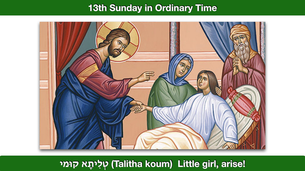 13th Sunday in Ordinary Time – Fr Geoffrey Plant Homilies